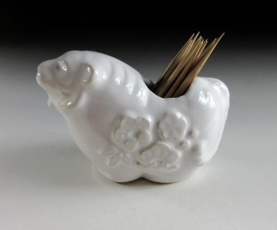 Hakuji Glaze Year of the Tiger Toothpick Holder – Kominka Zakka